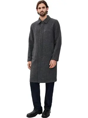 Vince Balmacaan Coat - H Charcoal