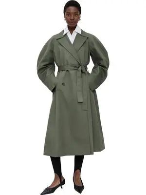 MEIMEIJ Oversized Trench Coat With Round Sleeves