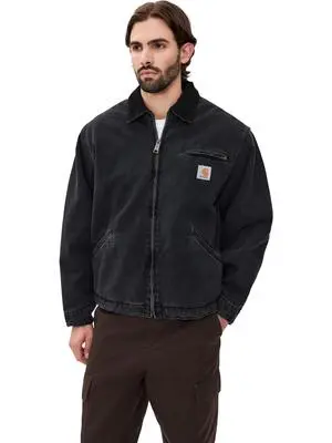 Carhartt Work In Progress OG Detroit Jacket Black/black (stone Washed)