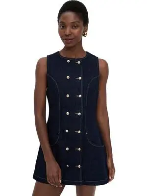 Retrofete Hanna Denim Mini Dress - Indigo Rinse