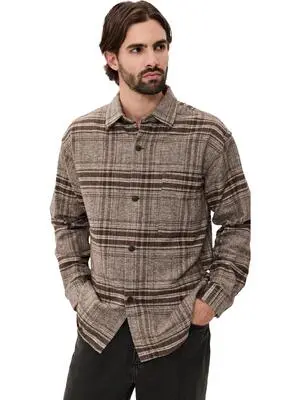 Nn07 Adwin Brushed Flannel Shirt - Creme Check
