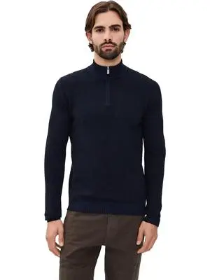 FEDELI Honeycomb Quarter Zip Sweater