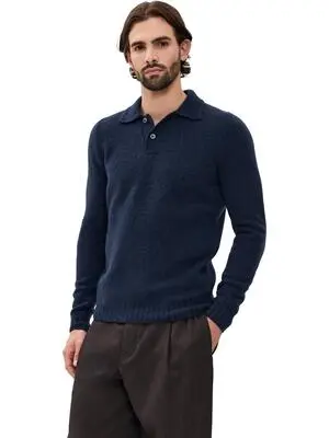 FEDELI Long Sleeve Polo Sweater