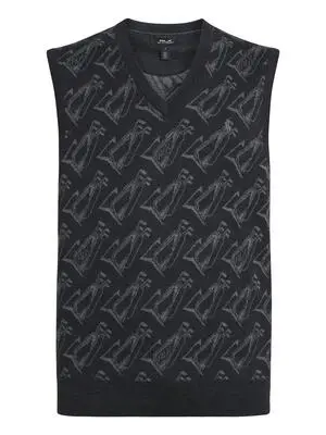 Rlx Ralph Lauren Jacquard V-neck Vest - Grey