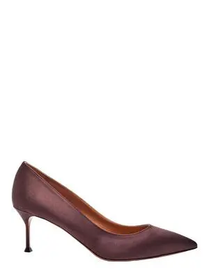 AQUAZZURA Purist 65 Satin Pumps - Brown