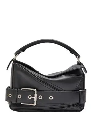 Loewe Puzzle Biker Small Top Handle Bag - Black