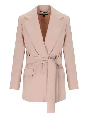 Max Mara Teso Belted Blazer - Pink