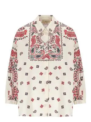 Max Mara Adda Bandana Print Shirt - Ivory