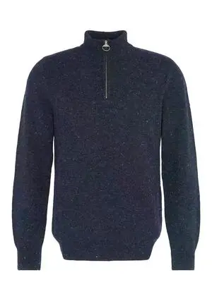Barbour Speckled Half-zip Sweater - Blue