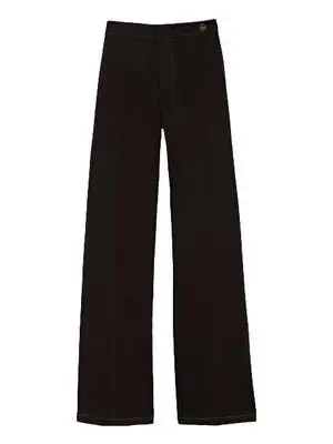 CALLAS MILANO Jane Cotton-stretch Flare Trousers - Black