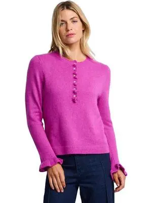 Lisa Todd The Allure Knit Henley Hot Orchid