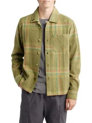 DARK SEAS Blanton Cotton Button-up Shirt - Olive