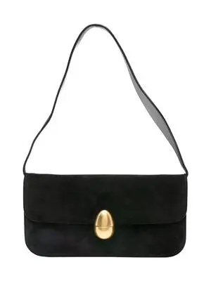 NEOUS Clasp-fastening Suede Shoulder Bag - Black