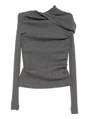 Jean Paul Gaultier Halterneck Knit Top - Grey