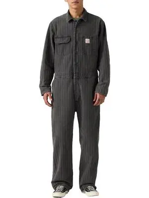 LEVI'S Stay Loose Pinstripe Cotton Denim Coveralls - Double Duty Coverall