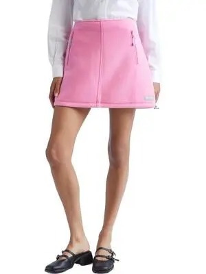 Sandy Liang Polar Fleece Miniskirt - Pink
