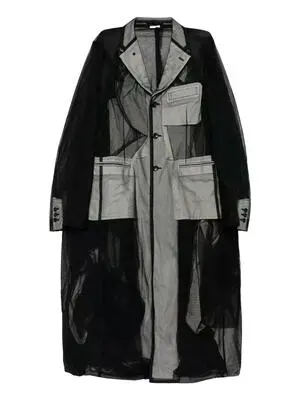 Comme Des Garçons Tulle Cloth Coat - Black