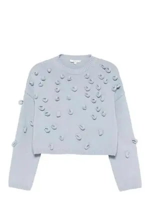 JW Anderson Textured-pompom Sweater - Blue