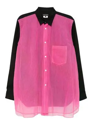 Comme Des Garçons Contrast-color Shirt - Black