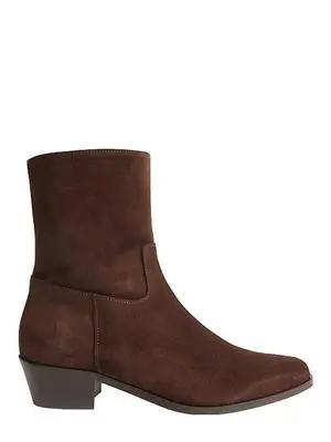 Whistles Western Suede Ankle Boots - Brown