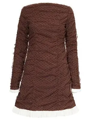 AMY LYNN Edie Polka-dot Mini Dress - Brown