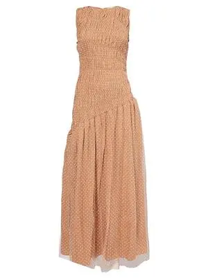 AMY LYNN Julia Polka-dot Woven Maxi Dress - Mocha