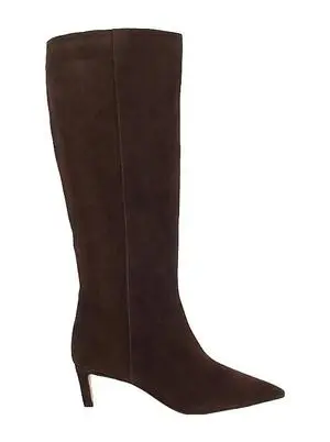 DUNE Suede Knee-high Boots - Brown Suede