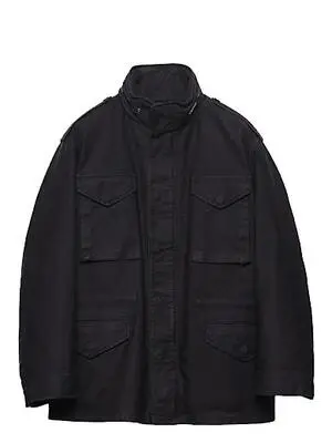 Prada High-neck Cotton Jacket - Black