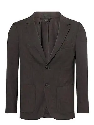 Sunspel Textured Wool Blend Blazer - Truffle