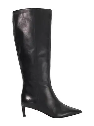 DUNE Leather Knee-high Boots - Black Leather