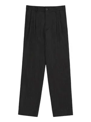 Aimé Leon Dore Double Pleated Wool Trouser - Black