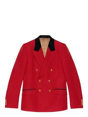Gucci Herringbone Jacket - Red