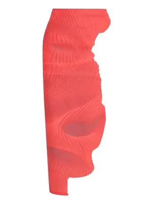 Issey Miyake Knit Column Maxi Skirt - Red