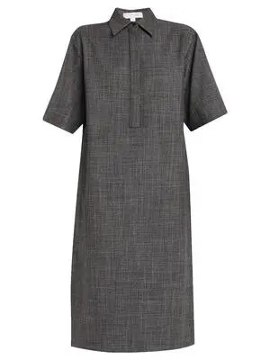 Michael Kors Short-sleeve Jaspé Tunic Dress - Graphite M