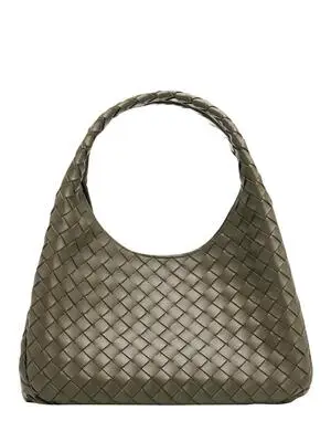 Bottega Veneta Campana Small Leather Shoulder Bag Pickle