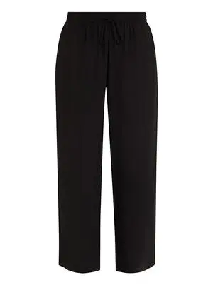 Matteau Silk Drawstring Trousers - Black