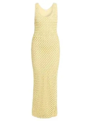 DIOTIMA Erin Crystal Mesh Maxi Tank Dress - Ltyllw