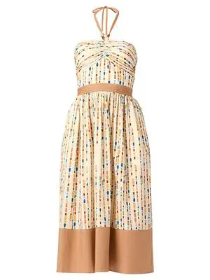 Shoshanna Serene Strapless A-line Midi Dress - Ivory Multi