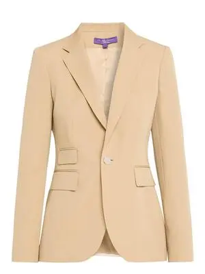 Ralph Lauren Parker Wool Gabardine Blazer - Cla Tan