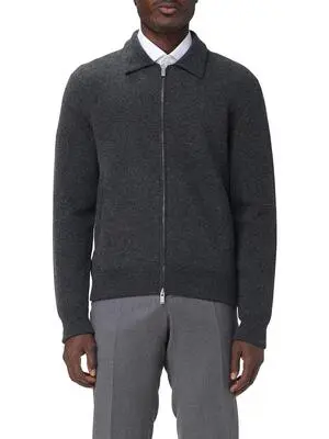 LARDINI Zip Up Sweater - Grey 1