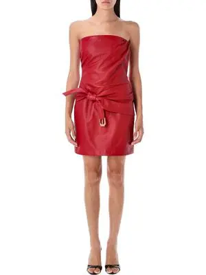 Versace Strapless Dress - Red