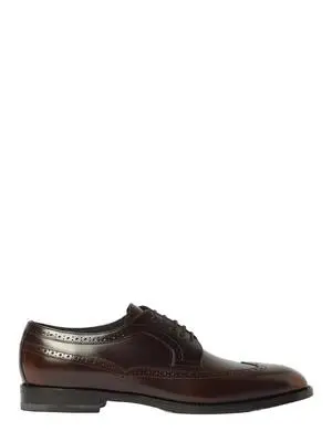 Manolo Blahnik Wing Tip Derby Shoes - Brown