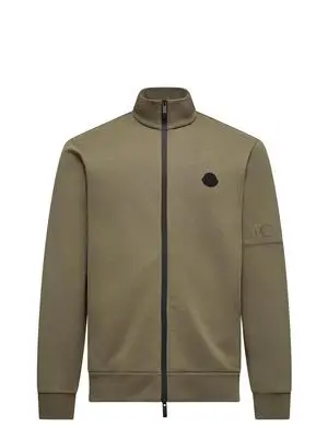 Moncler Cotton Zip-up Sweatshirt - Green