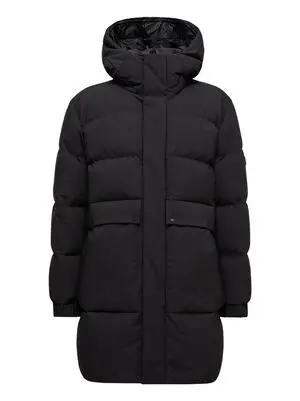 Moncler Avioth Hooded Long Down Jacket - Black
