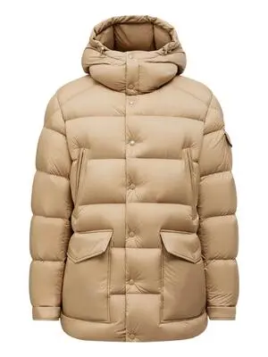 Moncler Bretagne Hooded Down Jacket - Beige