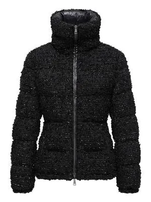 Moncler Urbel Tweed Down Jacket - Black