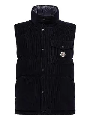 Moncler Agen Corduroy Down Vest - Blue