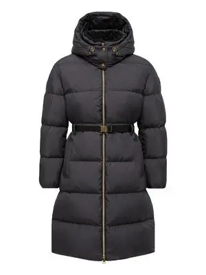 Moncler Briant Hooded Long Down Jacket - Black