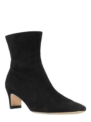 Staud Suede Ankle Booties - Black Suede