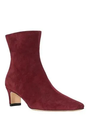 Staud Suede Ankle Booties - Pinot Suede